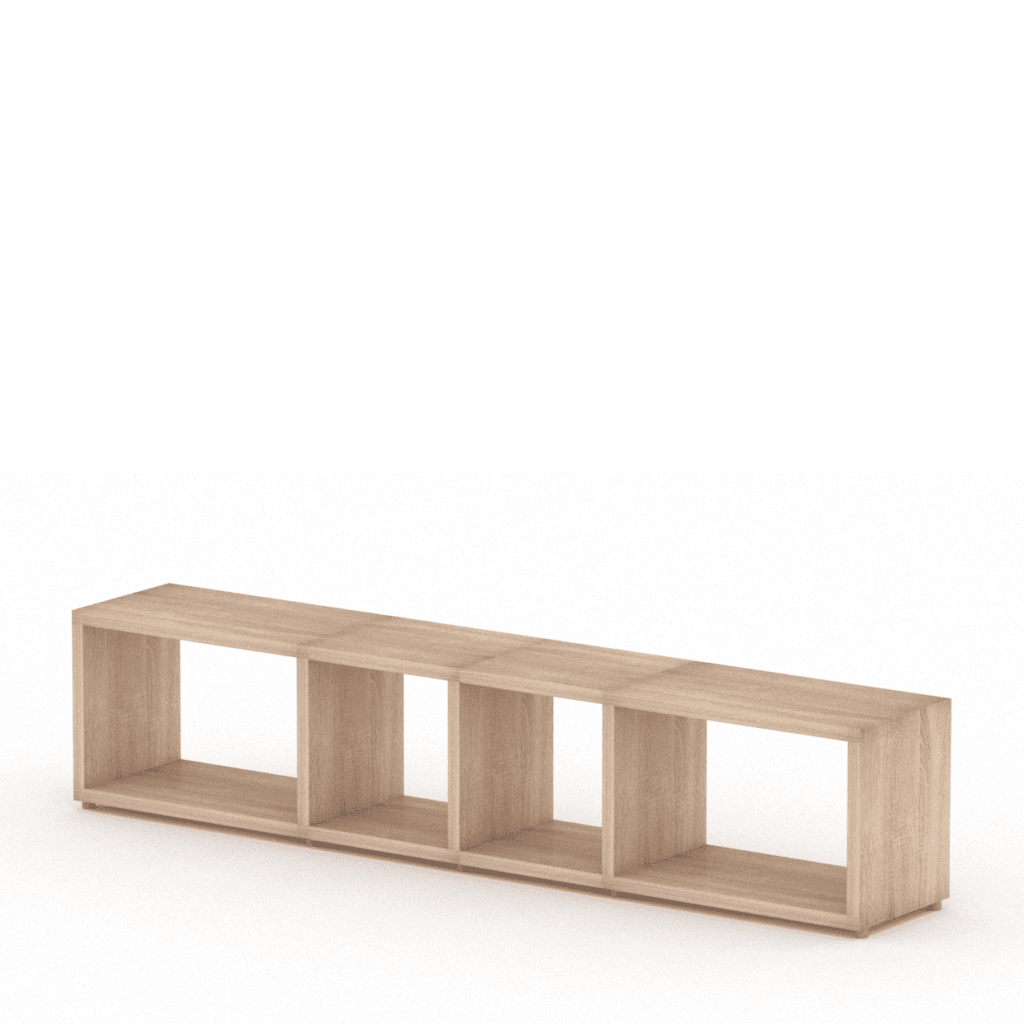 Modular 2+2 Oak Mix 188L x 38.4H x 32.8D - Mastershelf
