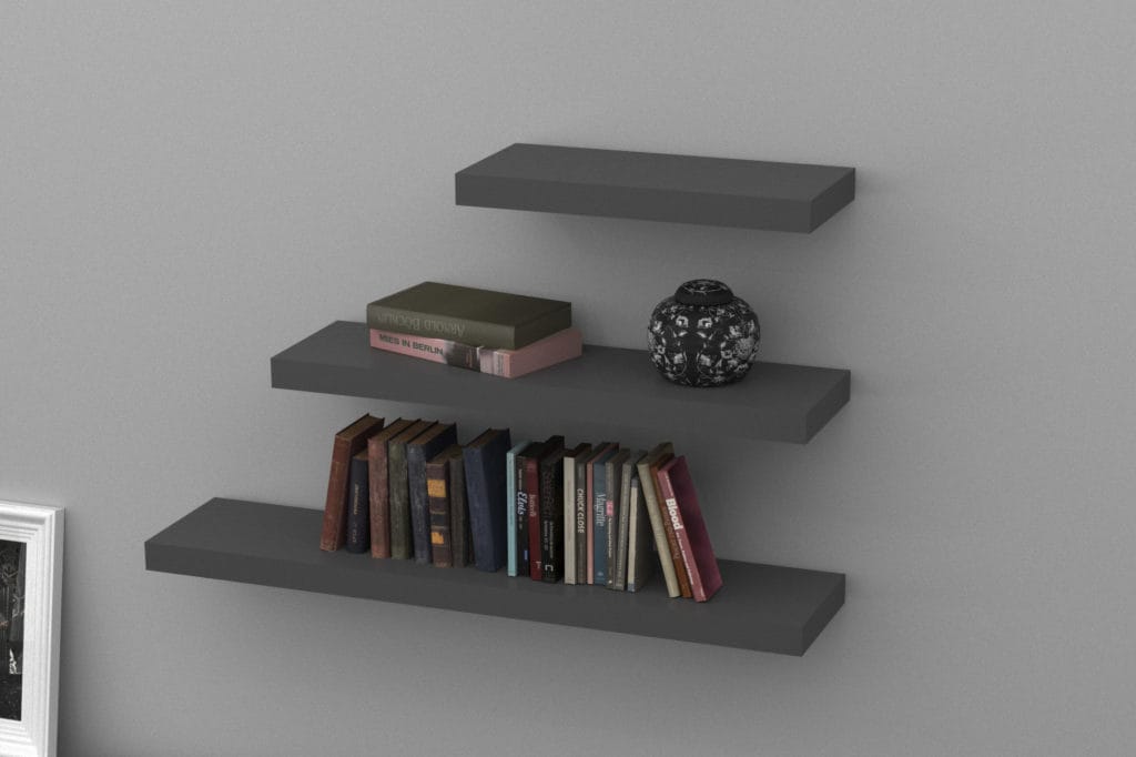 Floating Shelf Kit | Dark Grey | 115x25x5cm - Mastershelf